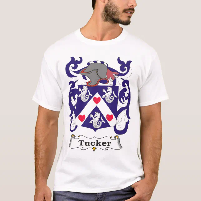 Tucker Family Coat of Arms T-shirt | Zazzle