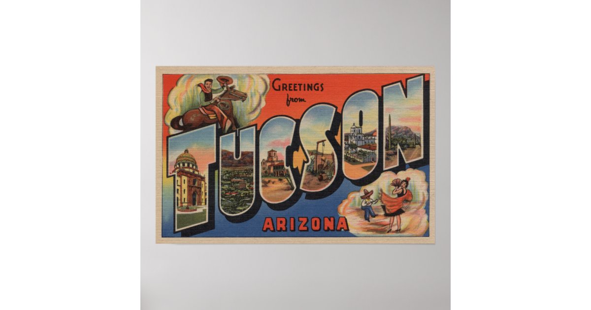 Tucson, Arizona - Large Letter Scenes Poster | Zazzle