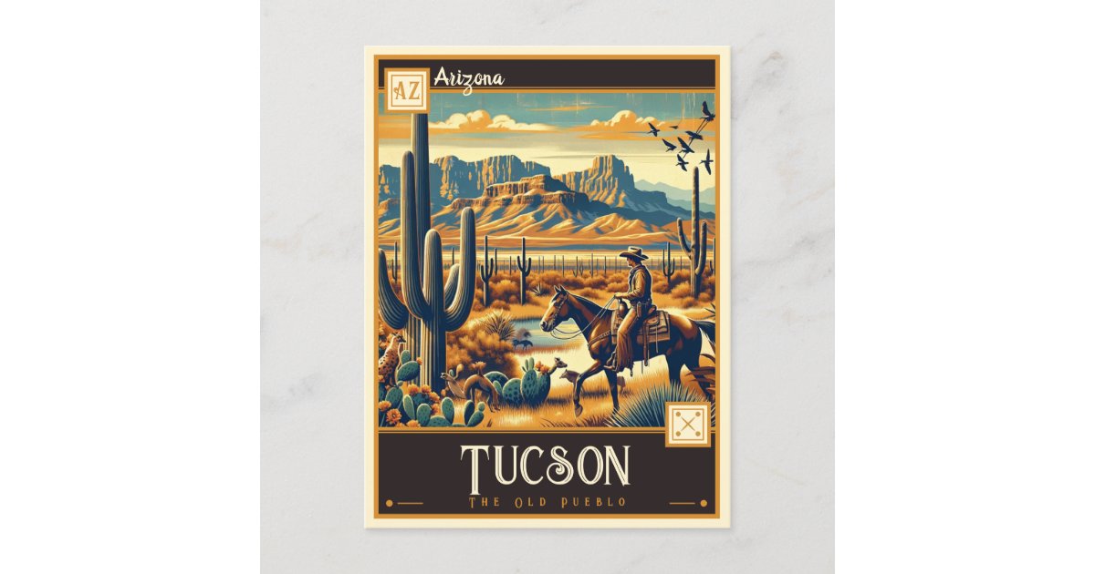 Tucson, Arizona | Vintage Postcard | Zazzle