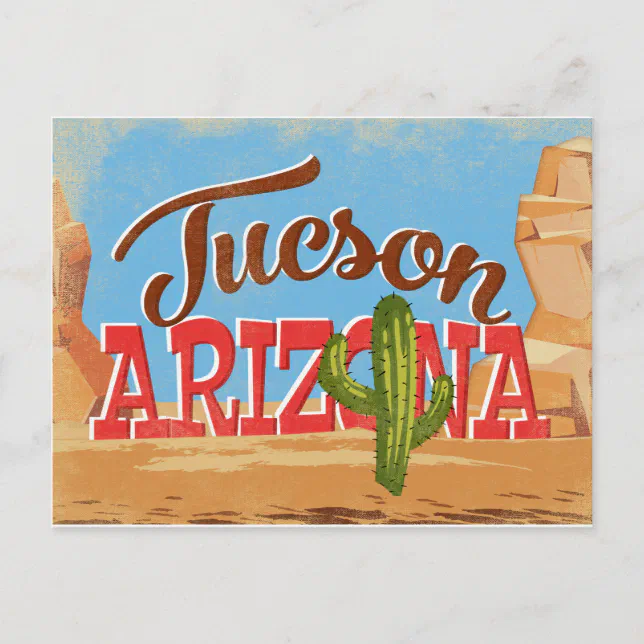 Tucson Arizona Vintage Travel Postcard | Zazzle