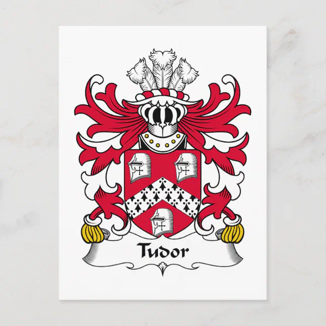 Tudor Family Crest Postcard | Zazzle