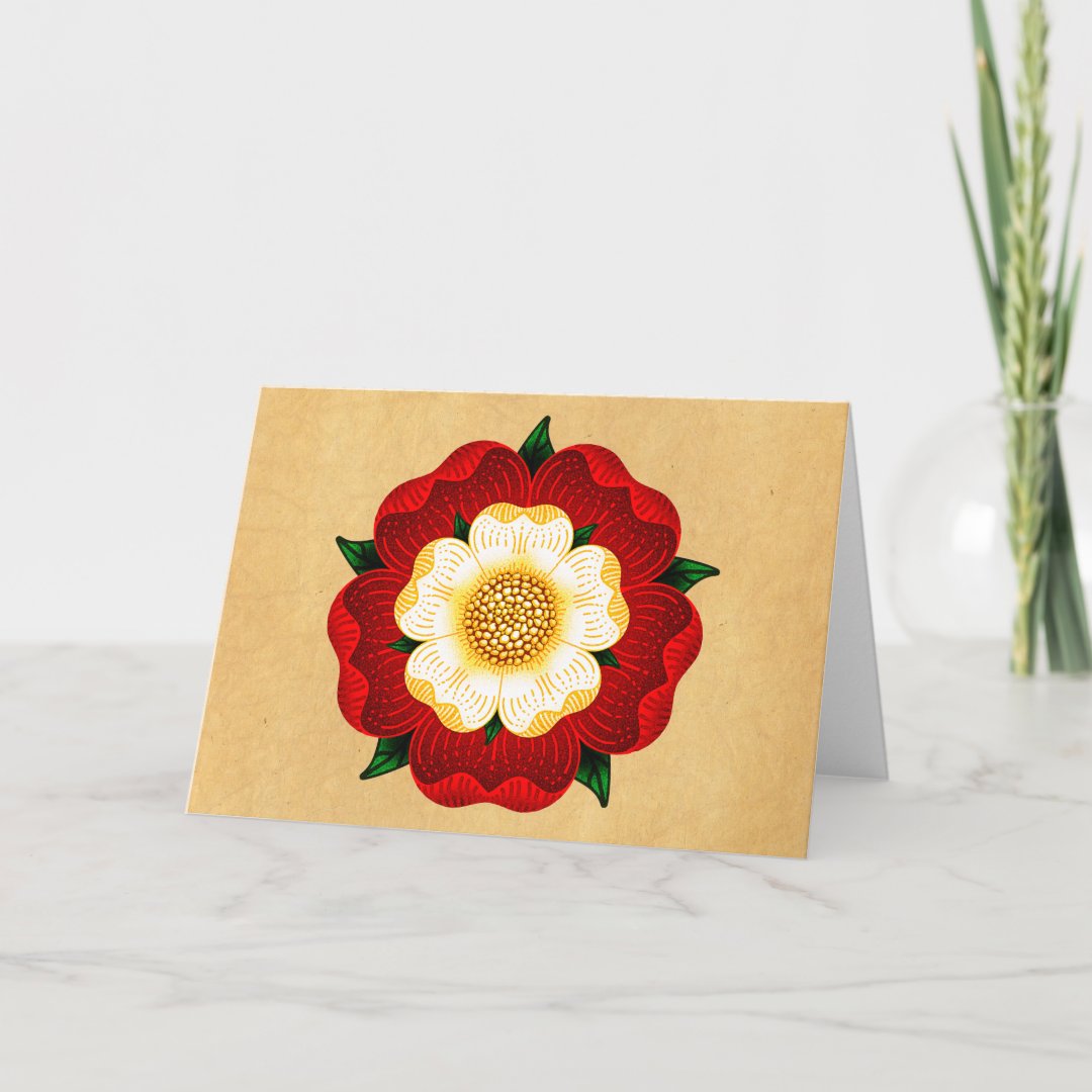 Tudor Rose Card | Zazzle