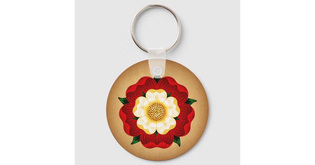 Tudor Rose Keychain | Zazzle