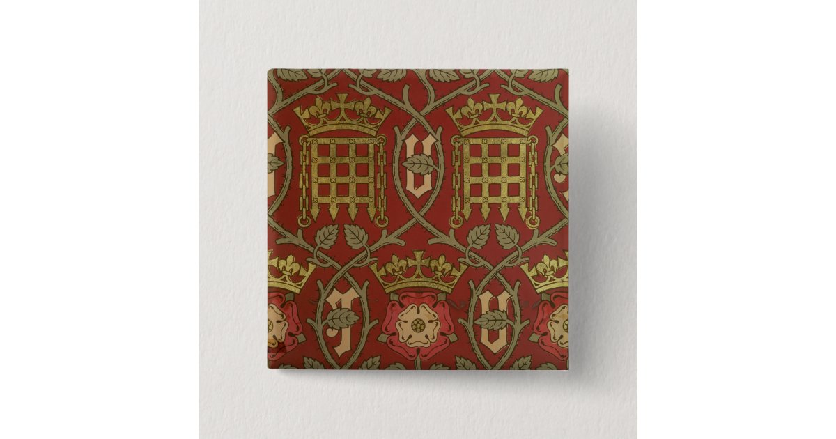 'Tudor Rose', reproduction wallpaper designed by S Button | Zazzle
