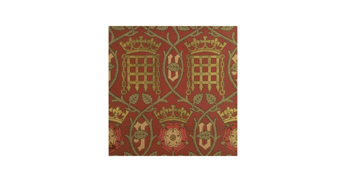 'Tudor Rose', reproduction wallpaper designed by S Wood Wall Decor | Zazzle
