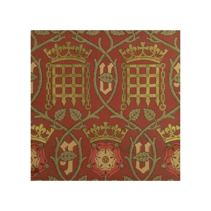 'Tudor Rose', reproduction wallpaper designed by S Wood Wall Decor | Zazzle