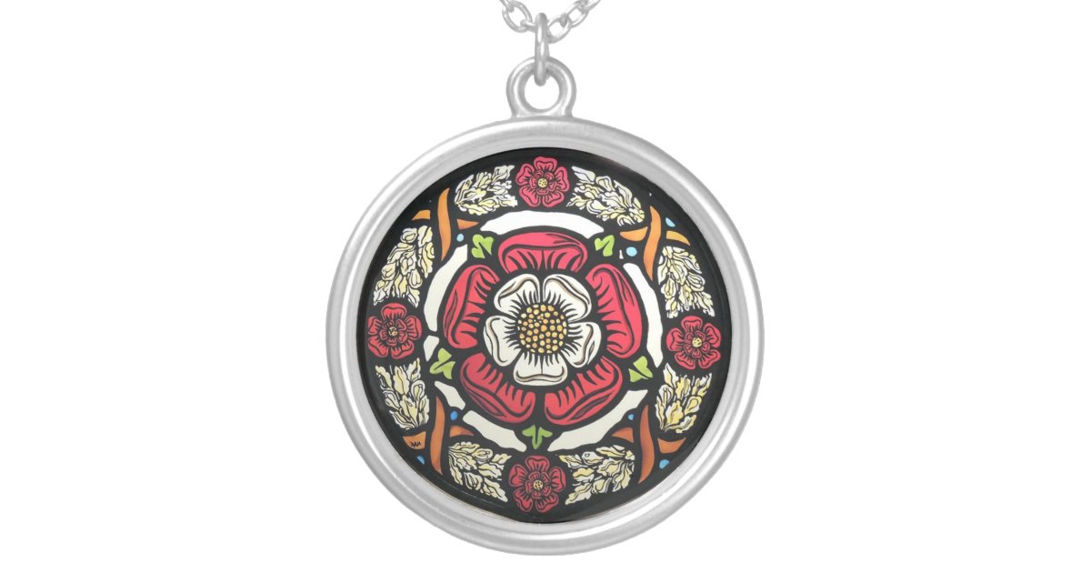 Tudor roses necklace | Zazzle