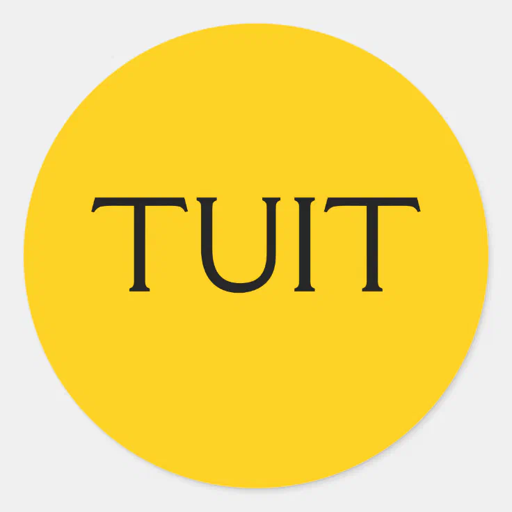 TUIT CLASSIC ROUND STICKER | Zazzle