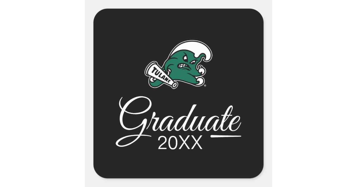 Tulane University Graduate Square Sticker | Zazzle