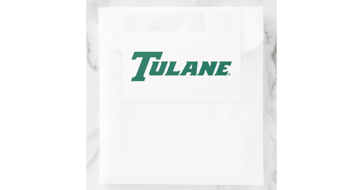 Tulane University Wordmark Rectangular Sticker | Zazzle