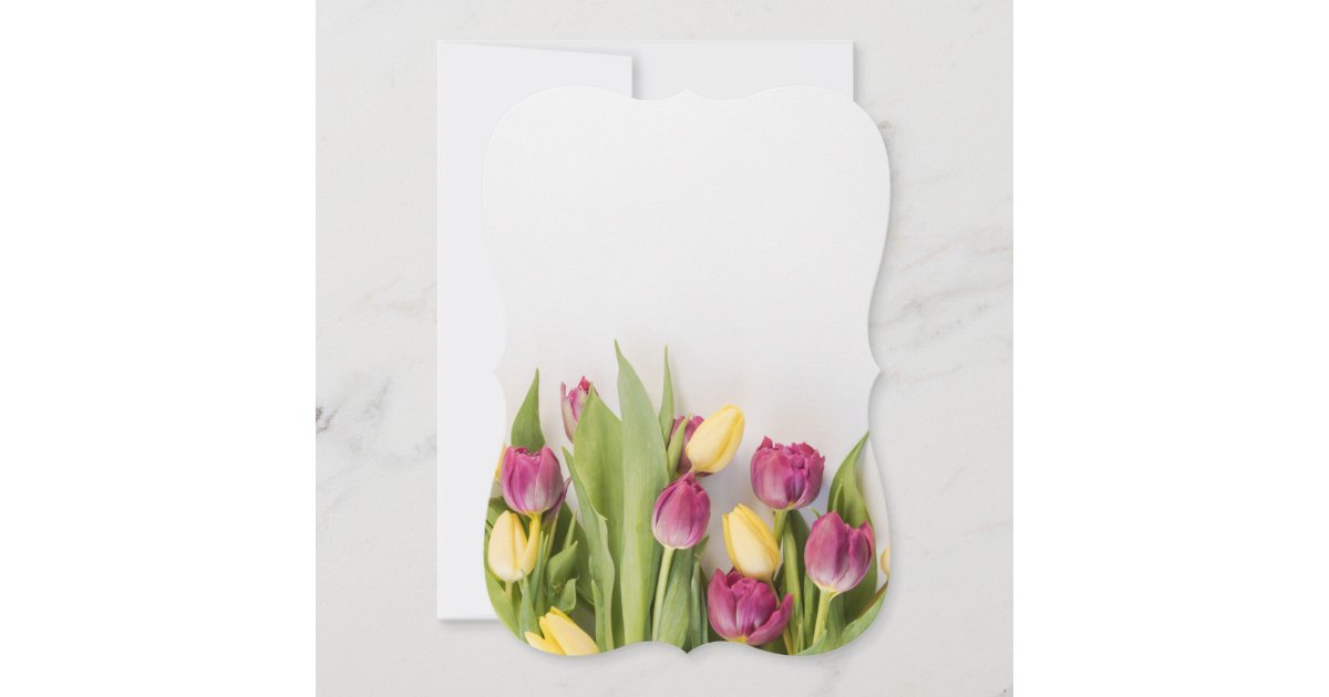 TULIP BLANK INVITE CARD | Zazzle