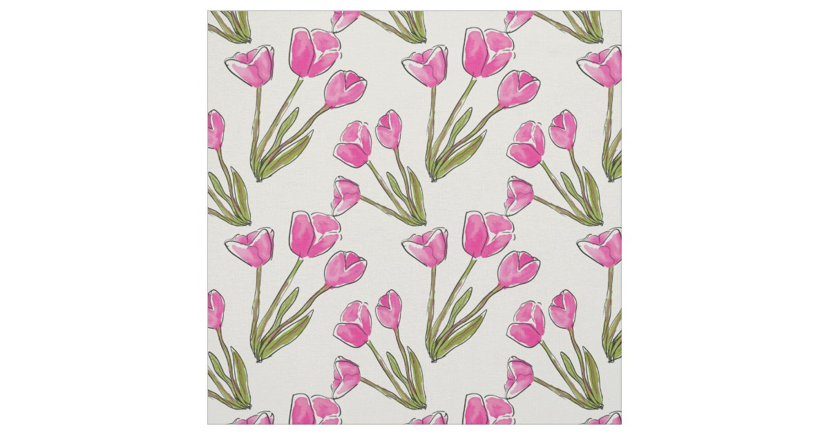 Tulip Fabric | Zazzle
