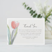 Tulip Flower Sympathy Funeral Thank You Card | Zazzle