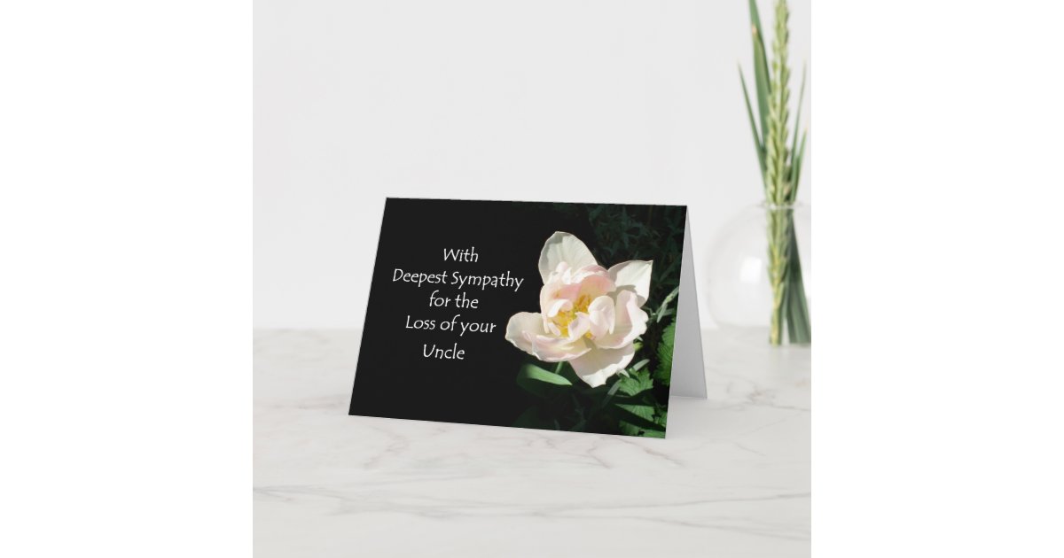 Tulip Sympathy Card - Loss of an Uncle | Zazzle