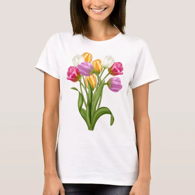 Tulip TShirt For women spring flowers | Zazzle