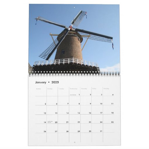 Tulips and Windmills Calendar | Zazzle