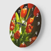 Tulips Floral Wall Clock | Zazzle