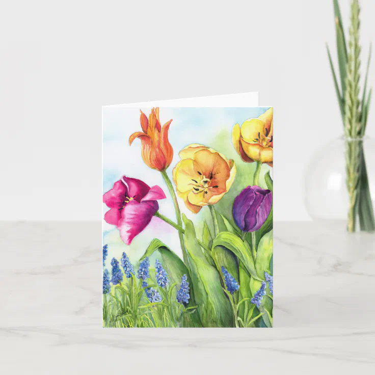 Tulips notecards | Zazzle