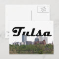 Tulsa OK Skyline with Tulsa in the Sky Postcard | Zazzle
