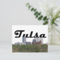 Tulsa OK Skyline with Tulsa in the Sky Postcard | Zazzle