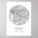 Tulsa Oklahoma City Map Poster | Zazzle