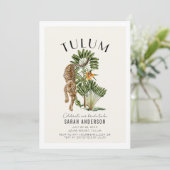 Tulum Leopard Bachelorette Weekend Itinerary Invitation | Zazzle