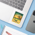 Tulum Mexico Palm Tree Vintage Travel Souvenir Sticker | Zazzle