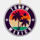 Tulum Mexico Palm Trees Vintage Travel Souvenirs Ceramic Ornament | Zazzle