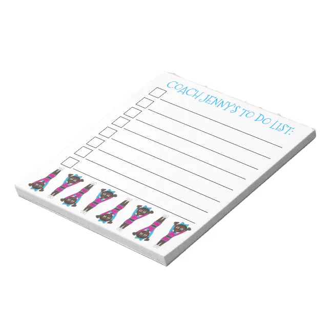 Tumbling Gymnastics Acro Dance Coach To Do List Notepad | Zazzle