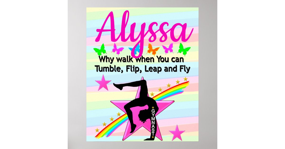 TUMBLING GYMNASTICS QUEEN POSTER | Zazzle