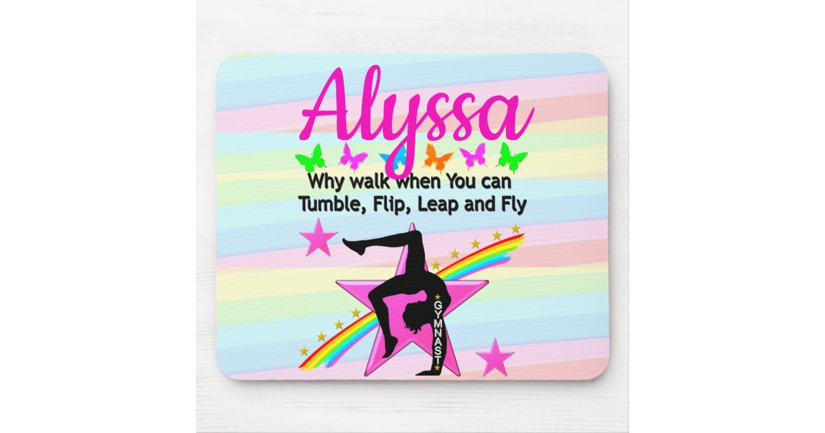 TUMBLING GYMNASTICS QUOTE DESIGN MOUSE PAD | Zazzle