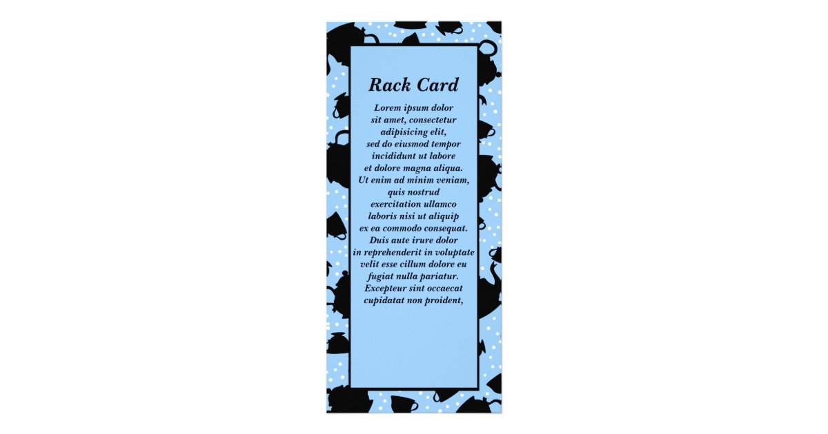 Tumbling Tea Party Rack Card | Zazzle