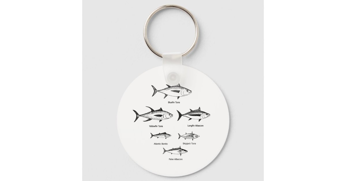 Tuna Species Logo Keychain | Zazzle