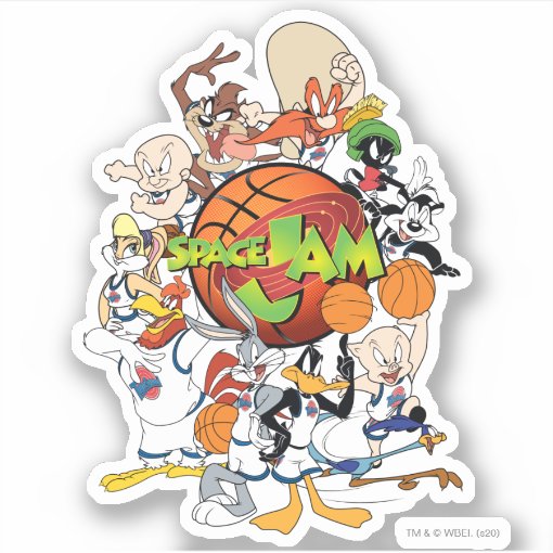 TUNE SQUAD™ Group SPACE JAM™ Logo Sticker | Zazzle