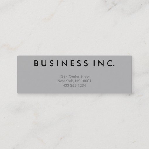 Tungsten metal two tone mini cards | Zazzle