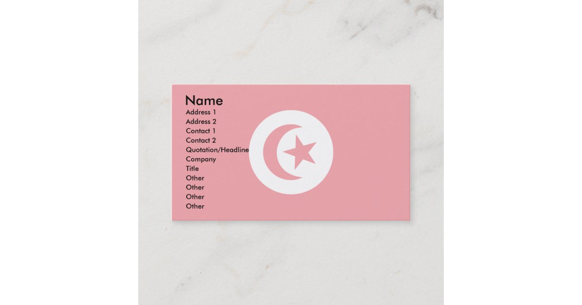 Tunisia Flag Business Card | Zazzle
