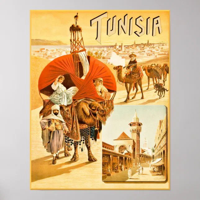 Tunisia travel poster | Zazzle