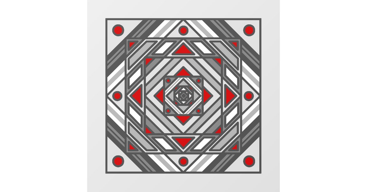 Tunnel Vision Mandala Wall Decal | Zazzle