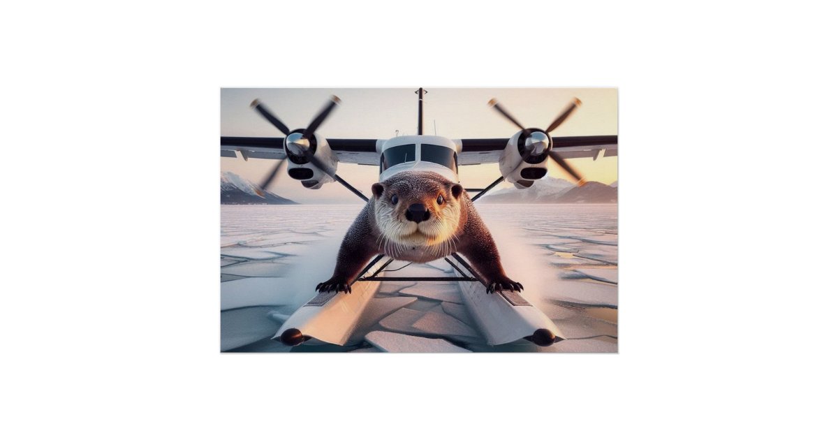 Turbo Prop Twin Engine Float Plane Bush Canada Poster | Zazzle