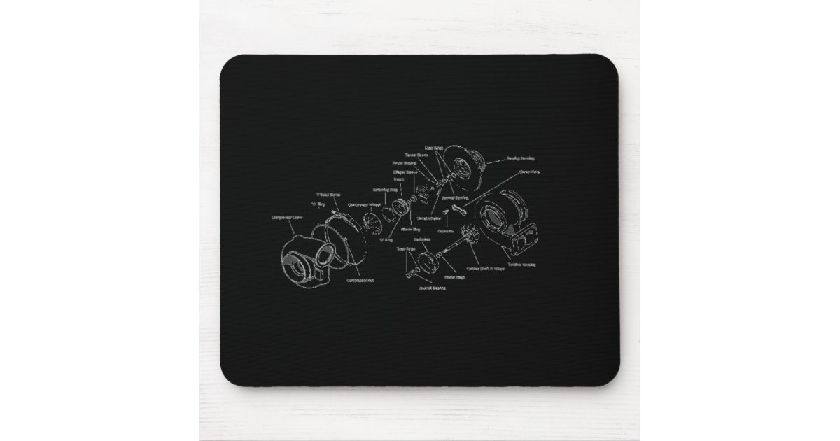 Turbocharger Forced Induction Mouse Pad | Zazzle