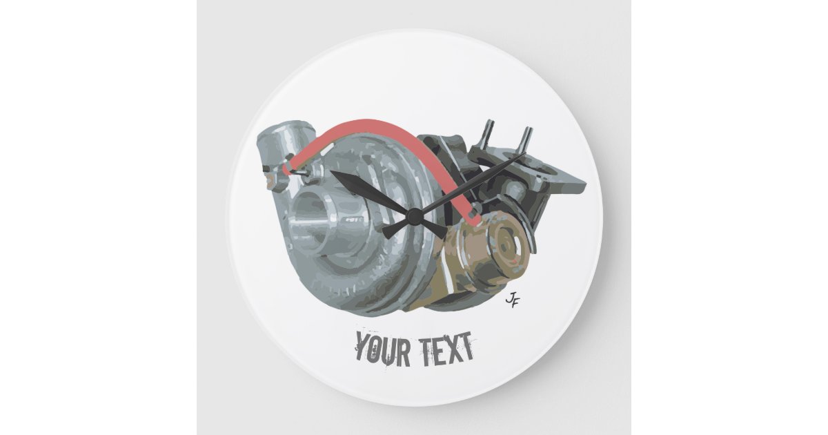 Turbocharger Large Clock | Zazzle