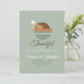Turkey Bowl Thankful Thanksgiving Dinner Family In Invitation | Zazzle