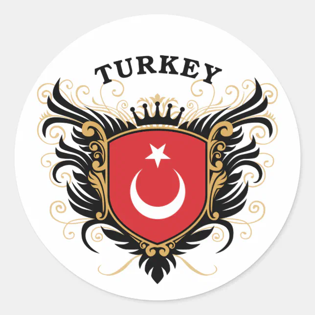 Turkey Classic Round Sticker | Zazzle