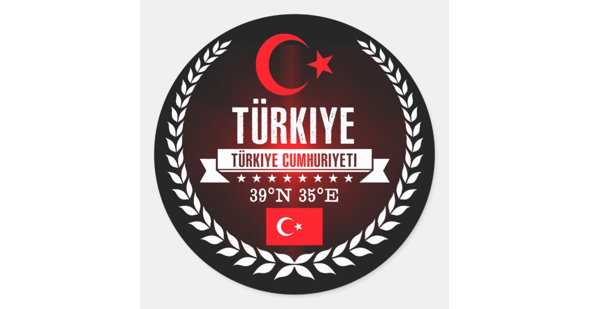 Turkey Classic Round Sticker | Zazzle