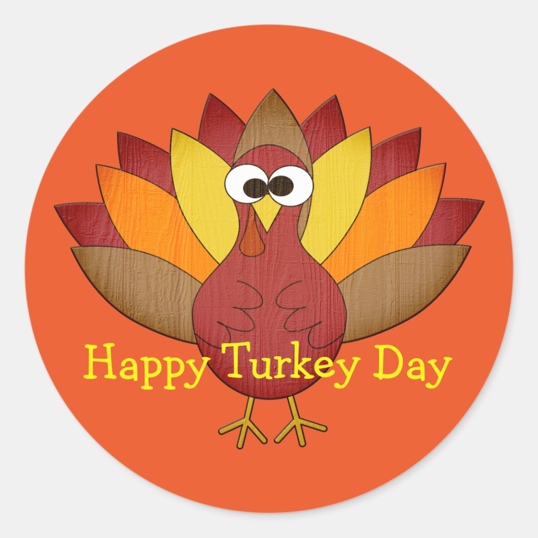 Turkey Day Sticker | Zazzle