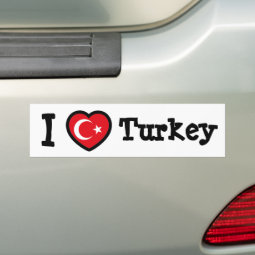 Turkey Flag Bumper Sticker | Zazzle