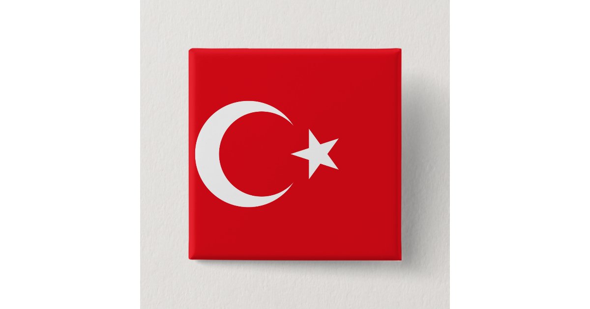 Turkey flag button | Zazzle