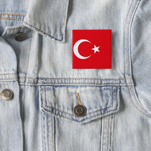 Turkey flag button | Zazzle