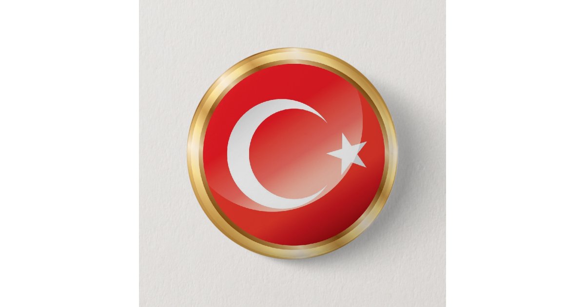 Turkey flag button | Zazzle.com