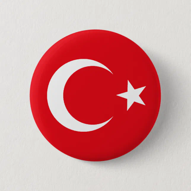 Turkey Flag Button | Zazzle